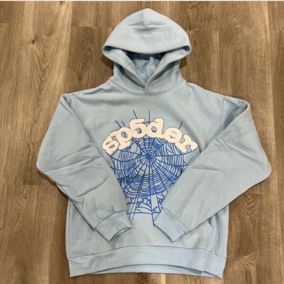 Sp5der | Sweaters | Light Blue Sp5der Hoodie | Poshmark
